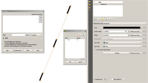 Symbology Getting Accurate Length For Custom Dash Pattern In Qgis 34 Geographic Information