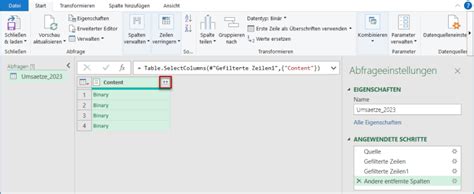 power query dateien aus ordner importieren und anfügen aber ohne