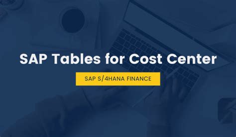 Sap Tables For Cost Center Helpful List