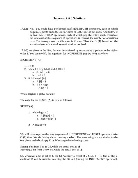 Analysis Of Algorithms Homework 3 Solutions Csci 570 Assignments