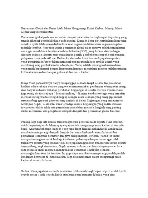 Pemanasan Global Dan Peran Iptek Pdf