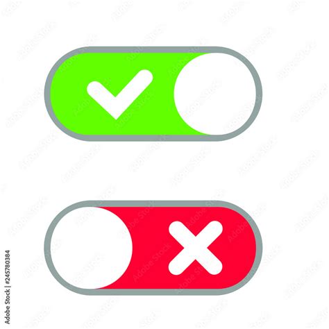Toggle Button Switch Off Or Turn On Slider Icons For Vector Flat Web UI Toggle Button Icon