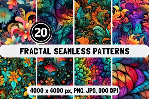 Fractal Seamless Patterns Graphic By Dogsassy Designs · Creative Fabrica
