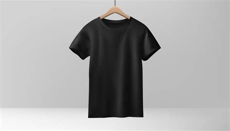 Black T Shirt Mockup Vector Art Icons And Graphics For Free Download