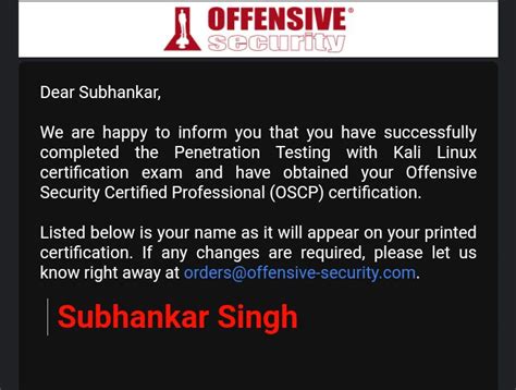 Er Shubhankar Singh On Linkedin Oscp Offsec Pwk Offensivesecurity 23 Comments