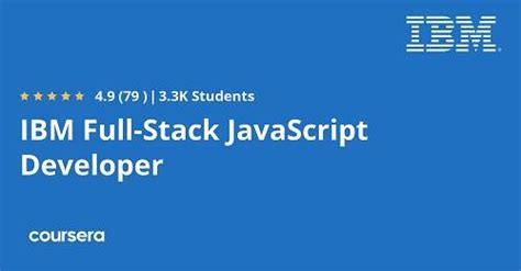 Coursera IBM Full Stack JavaScript Developer Professional Certificate Free Download