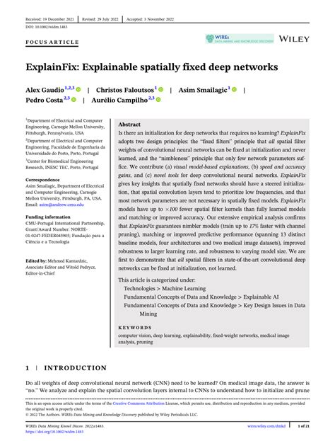 Pdf Explainfix Explainable Spatially Fixed Deep Networks