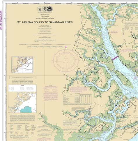 1983 Savannah River Map Print Vintage Georgia Wall Art Etsy