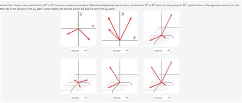 Solved A Set Of Two Three Or Four Red Vectors Chegg Com