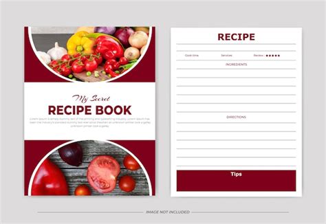 Premium Vector Fresh Food Recipe Book Design Template For Cookbook