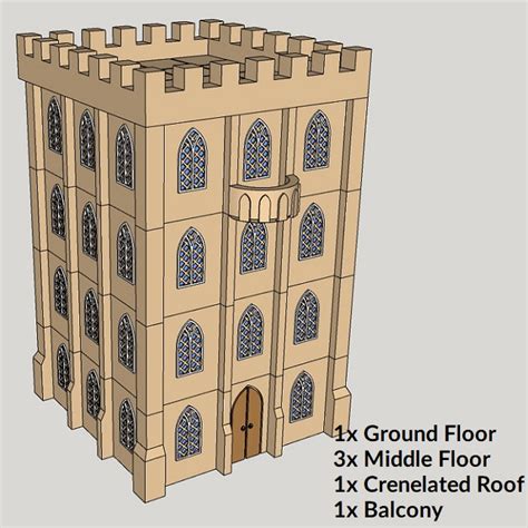 3d File 6mm And 8mm Modular Gothic Square Tower 🟪・model To Download And 3d Print・cults