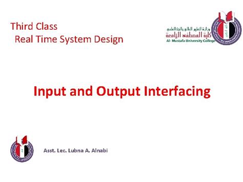 Third Class Real Time System Design Input And