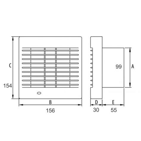 Ventilator Perete Cu Grila Automata Si Timer Diam15cm 20 007 0206 Dospel