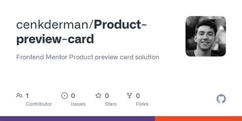 GitHub Cenkderman Product Preview Card Frontend Mentor Product Preview Card Solution