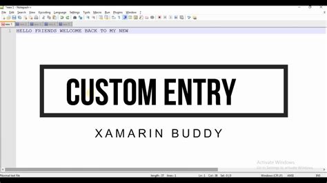 Xamarin Forms Custom Border Rounded Entry Youtube