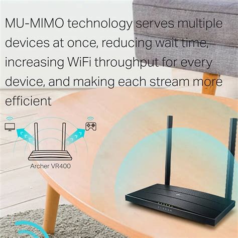 TP-Link Archer VR400 V3 AC1200 Wireless Dual Band OneMesh MU-MIMO VDSL ...