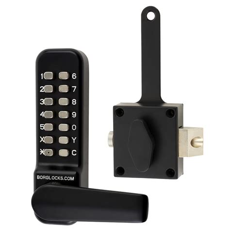 Borg BL Easicode Pro External Marine Grade Pro Push Button Slam Latch Code Lock Black