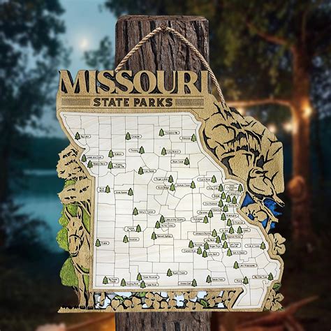 The Missouri State Park Map Personalized Travel Map T For Travele