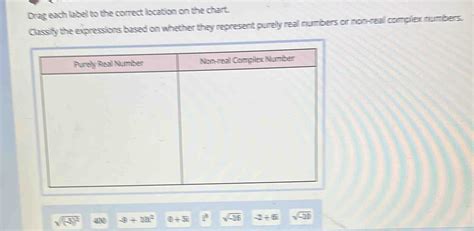 Solved Drag Each Label To The Correct Location On The Chart Classify