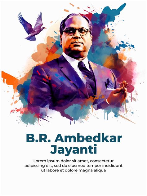 Banner Design Of Happy Ambedkar Jayanti Template Premium Ai Generated Psd