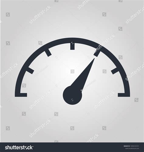 Tachometer Speedometer Indicator Icon Performance Measurement Stock Vector Royalty Free