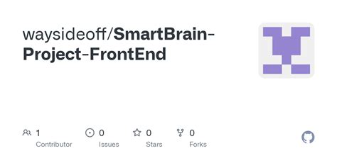 Github Waysideoff Smartbrain Project Frontend