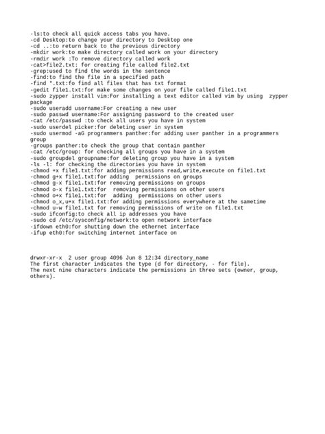 Command Used In Linux Pdf