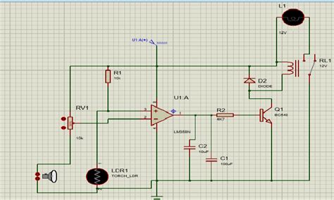 The Simulation Design In Creating An Ldr Sensor Lamp Source Data