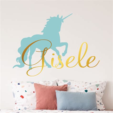 Unicorn Sticker Wall Decal Custom Name Name Sticker Name Decal