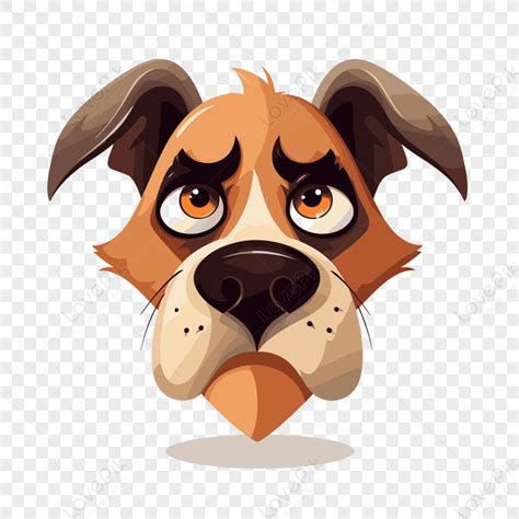 강아지 얼굴상표만화클립 아트 Png 일러스트 무료 다운로드 Lovepik