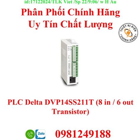 Plc Delta Dvp14ss211t 8 In 6 Out Transistor Thietbidienchinhhang