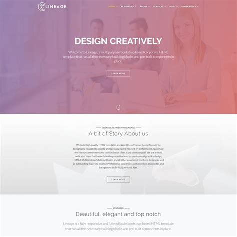 Lineage Responsive Multipurpose HTML Template LifeInSYS