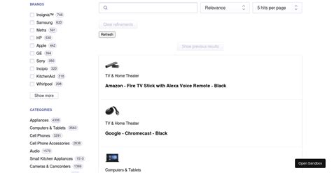 UseInstantSearch Refresh With InfiniteHits Forked Codesandbox