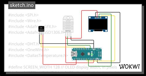 Ssd1306 Dht22ds18b20 Wokwi Esp32 Stm32 Arduino Simulator