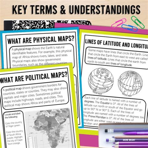 Map Skills Lesson And Practice Activities Printable Babe Booklet