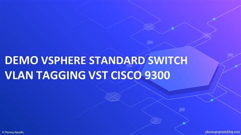 Tạo Vsphere Standard Switchvss Vst Tagging Vlan Cisco 9300 To Esxi 8