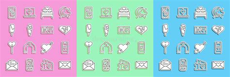 set line envelope with valentine heart mobile broken or divorce