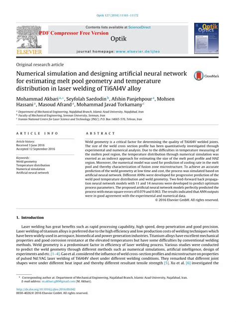 Pdf Numerical Simulation And Designing Artificial Neural Dokumentips
