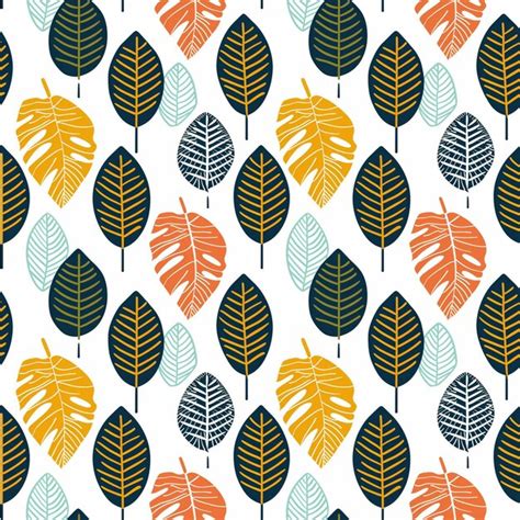 Seamless Leaf Pattern Background Design Graphic Art Repeat Patterned