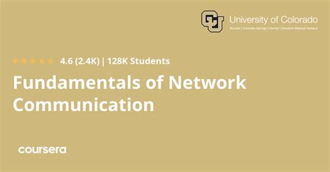Fundamentals Of Network Communication Coursera