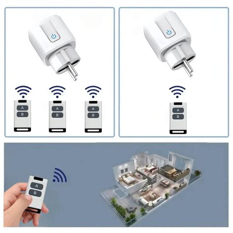Universal Remote Control Mini Electrical Sockets 433mhz Rf Smart Plug 220v 15a Single Sockets