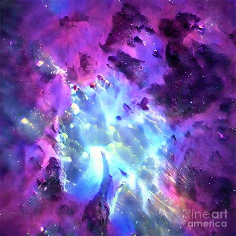 Blue Purple Galaxy Digital Art By Winchawa Art Pixels
