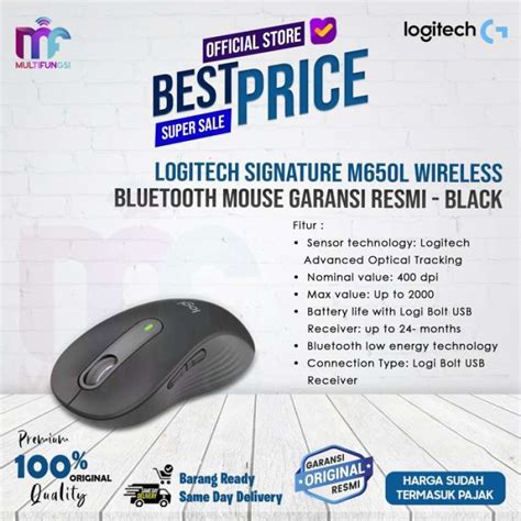 Promo Logitech Signature M L Wireless Bluetooth Mouse Garansi Resmi Diskon Di Seller
