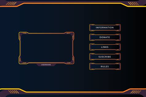 Set Of Modern Twitch Gaming Panels For Ui Design Template 15280446 Vector Art At Vecteezy