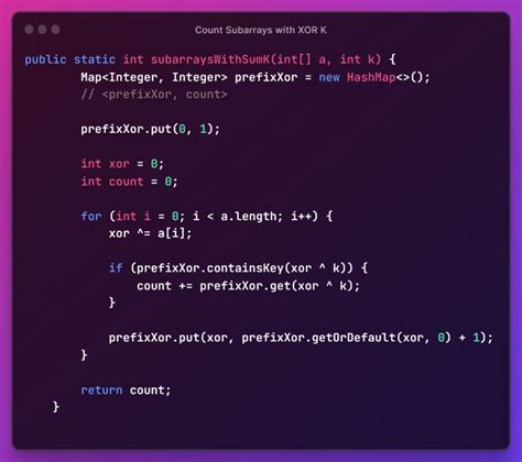 Resolved Count Subarrays With Xor K Problem Mohamed Ameen Posted On