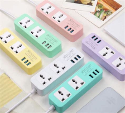 Power Trailing Socket USB Extension USB Charger Port 3x2 USB Adapter And Universal Power Socket