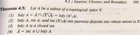 solved 4 2 interior closure and boundary 105 theorem 4 5