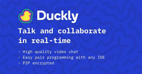 Real Time Pair Programming With Any IDE Duckly