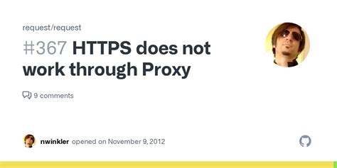 HTTPS Does Not Work Through Proxy Issue Request Request GitHub