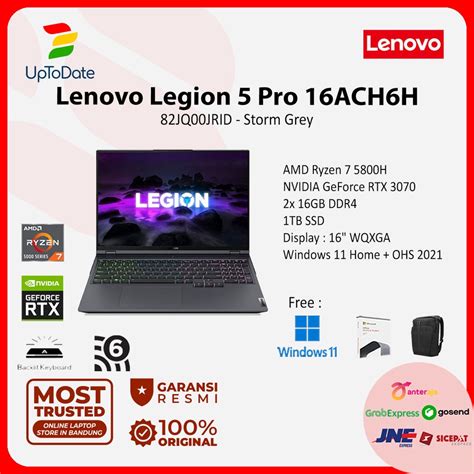 Jual Lenovo Legion Pro Ach H Jrid Ryzen H Gb Tb Rtx W Shopee Indonesia